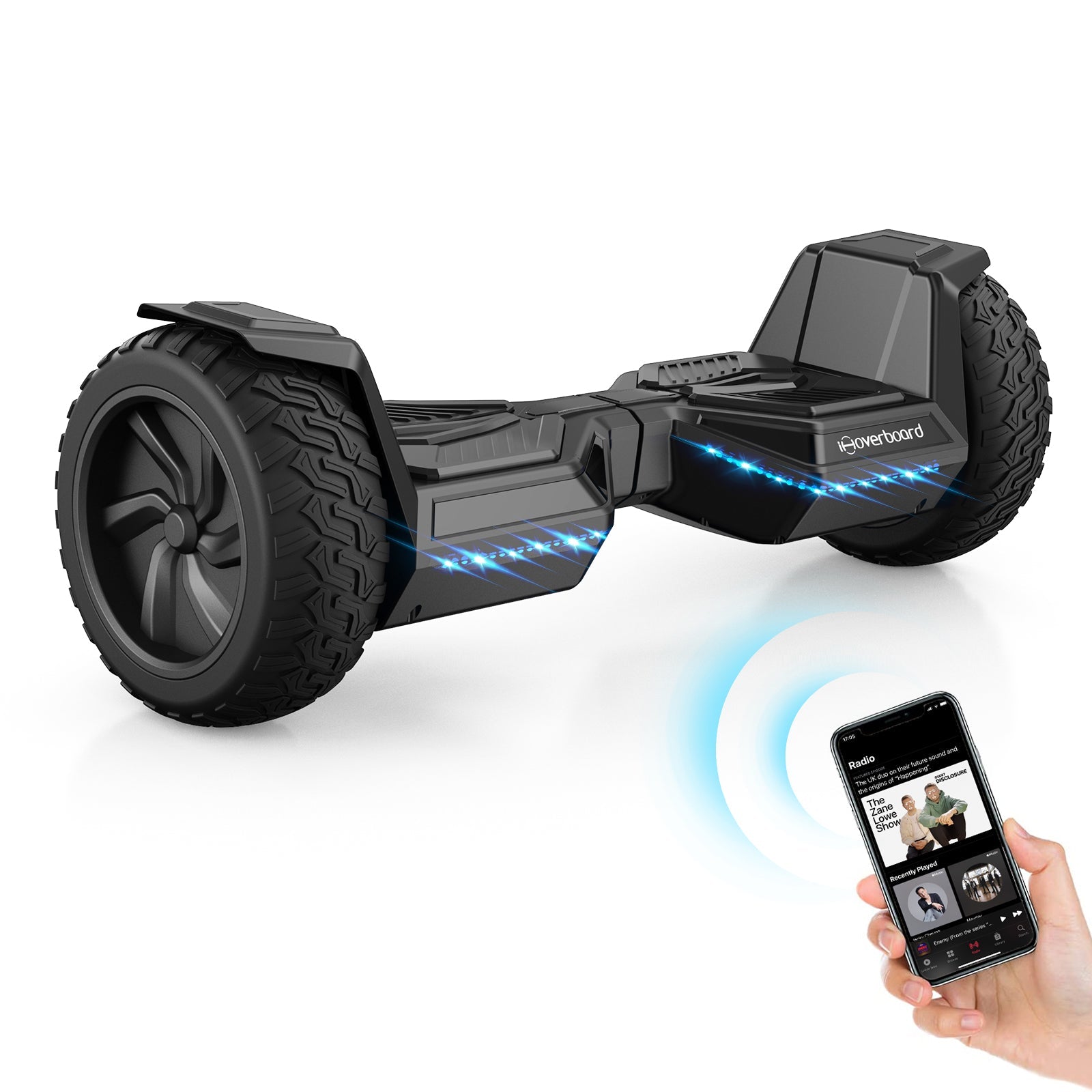 H8 LED Schwarz Hoverboard Gelände 8.5" | iHoverboard
